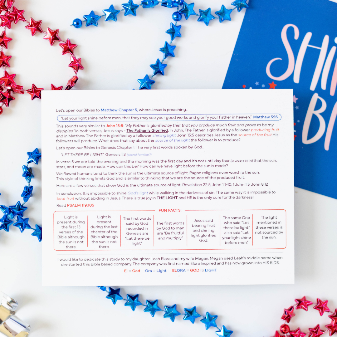 Limited Edition Shine Bright Study Card – His Kids Company