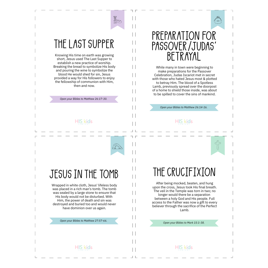 Digital Holy Week Cards – His Kids Company